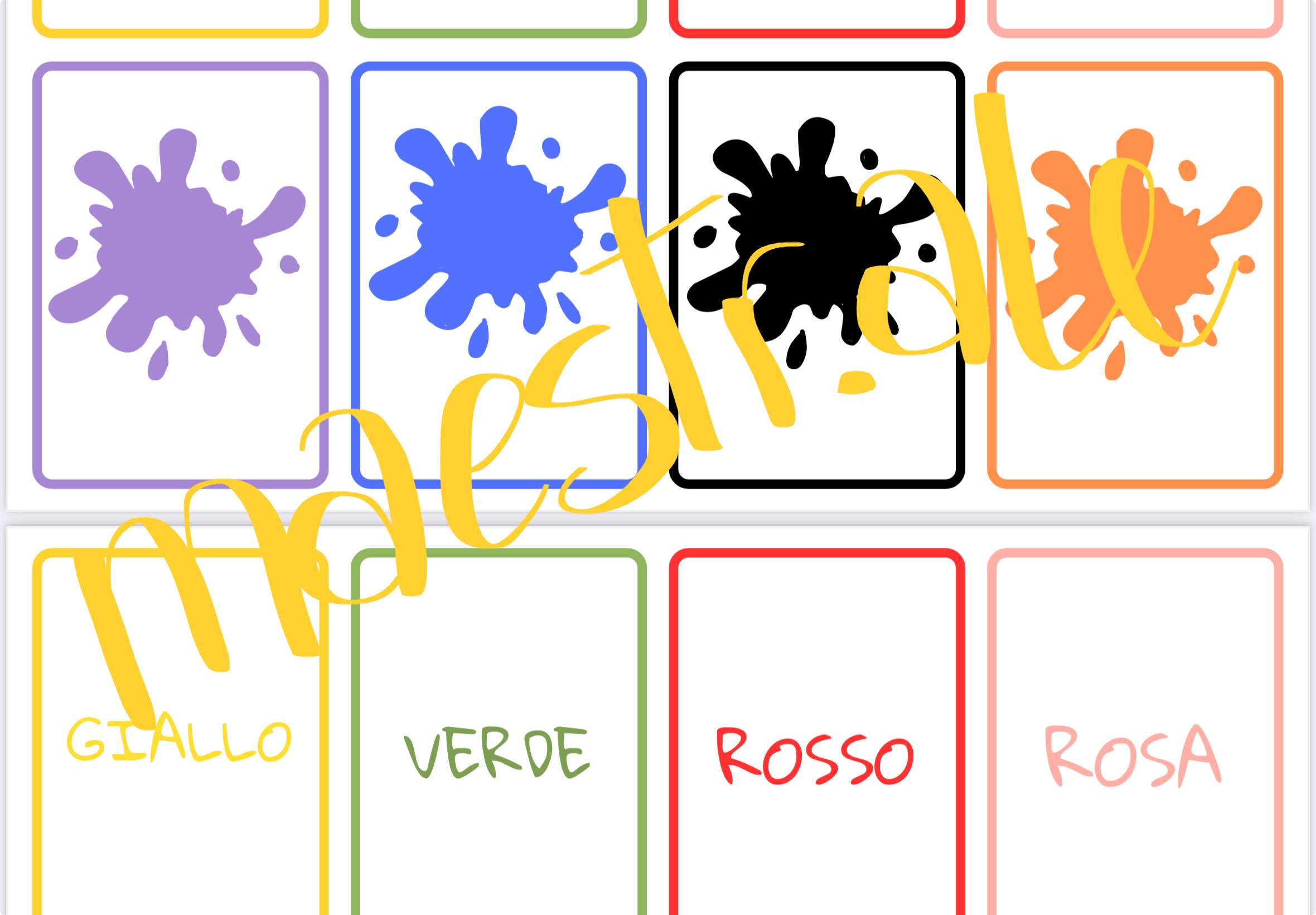 Flashcards colori | Edudoro.eu