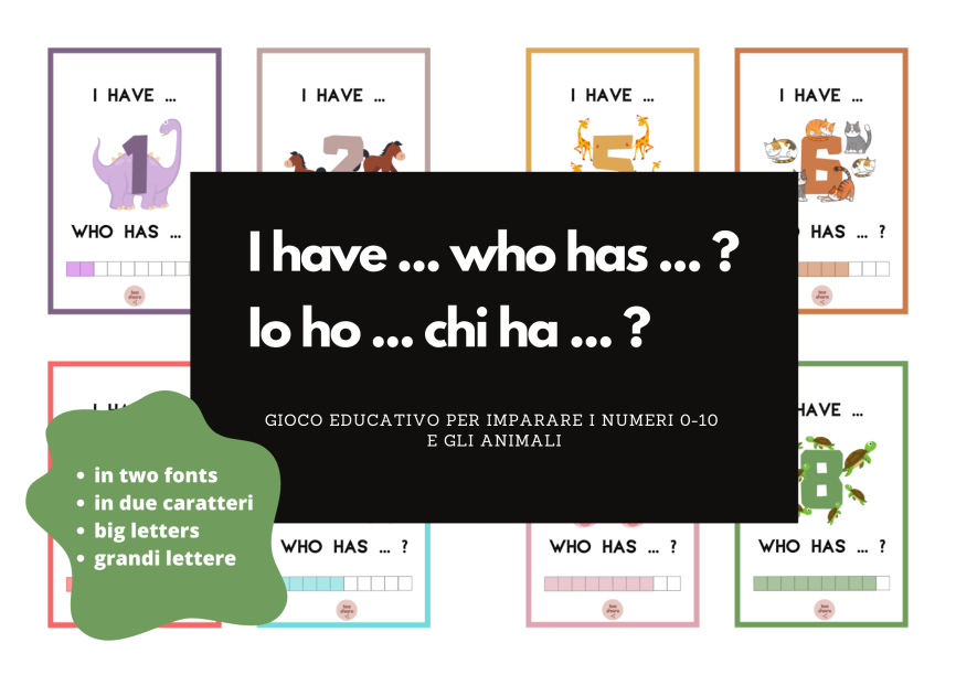 I have ... Who has ... ? / Io ho ... Chi ha ... ? numbers 0-10 ENGLISH ...