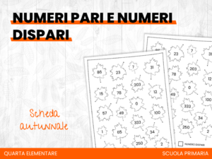 Scheda autunnale - numeri pari e numeri dispari • Edudoro