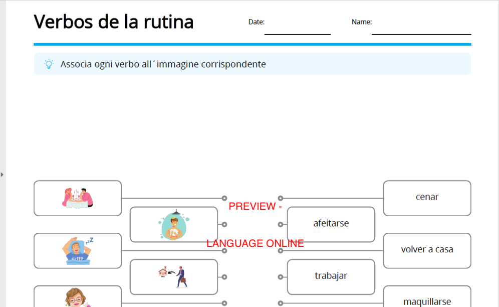 Verbos de la rutina diaria • Edudoro