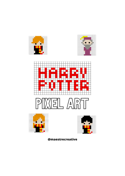 Harry Potter in pixel art • Edudoro