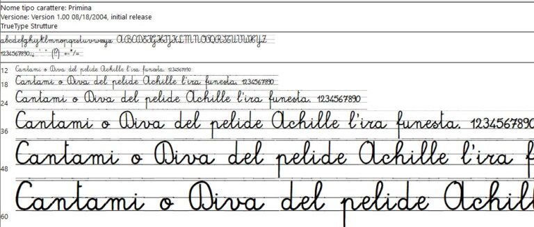 Font Corsivo Metodo Analogico Bortolato • Edudoro