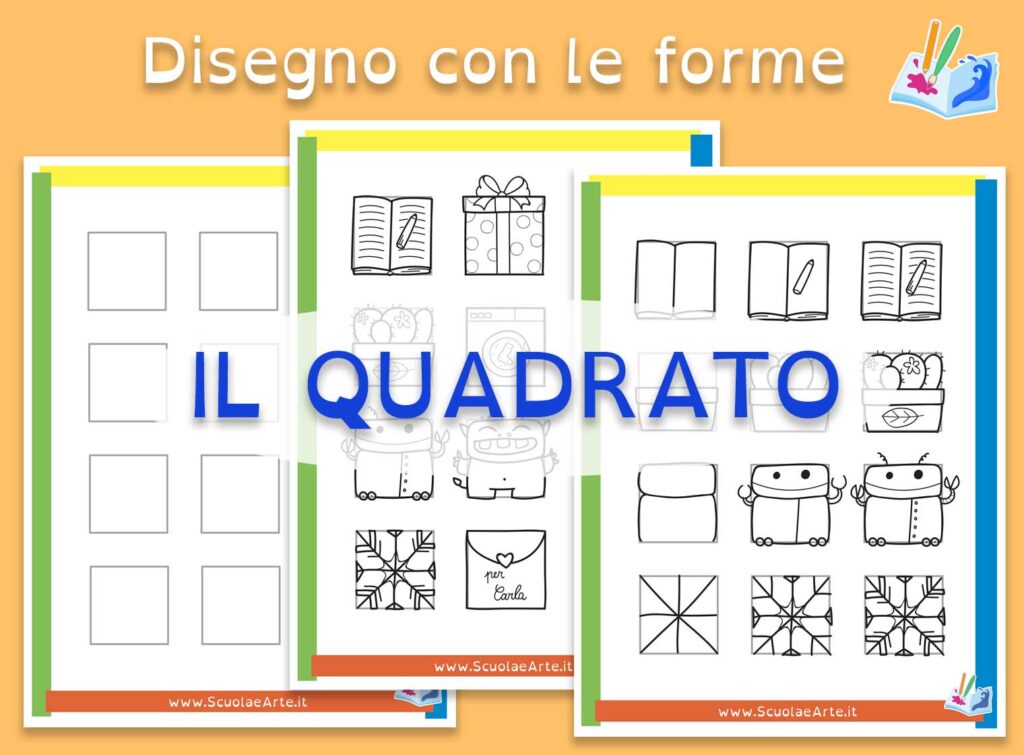 Disegno con le forme: il quadrato • Edudoro