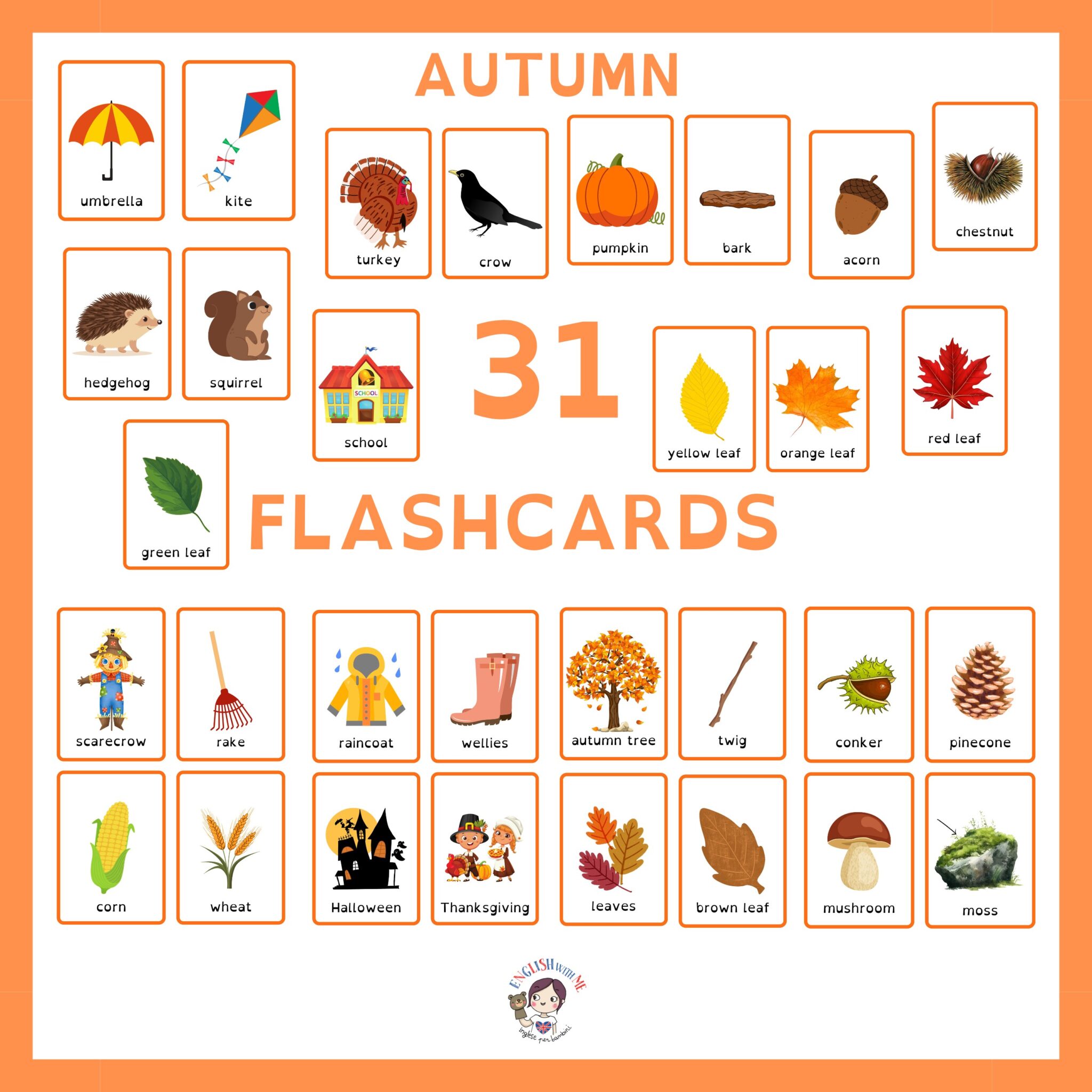Autumn Flashcards • Edudoro