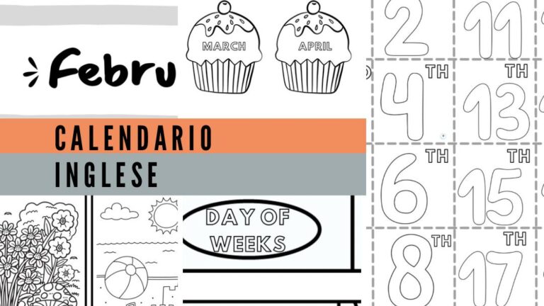 CALENDARIO INGLESE • Edudoro