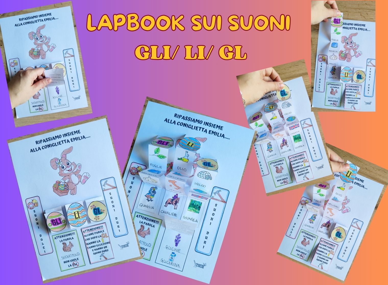 Lapbook sui suoni GLI-LI-GL • Edudoro