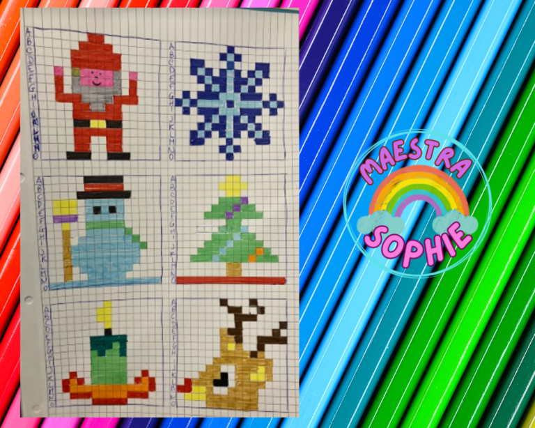 Pixel art NATALE - 6 soggetti • Edudoro