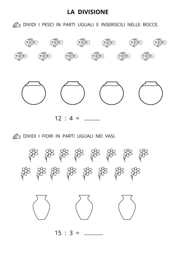 La divisione (distribuzione e raggruppamenti) • Edudoro