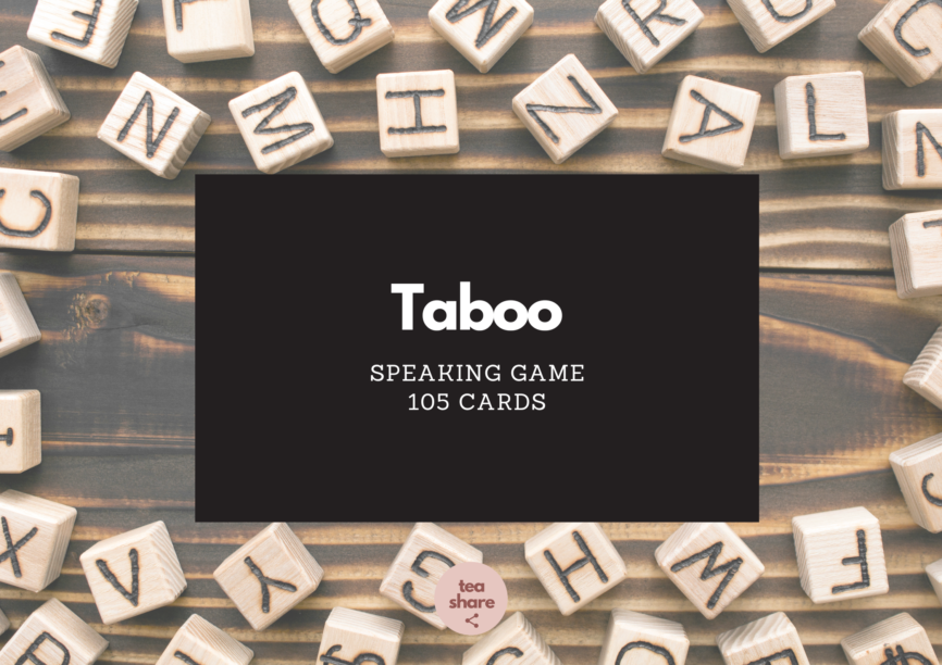 TABOO speaking game 105 cards INGLESE 🎲personality & appearance 🎲house ...
