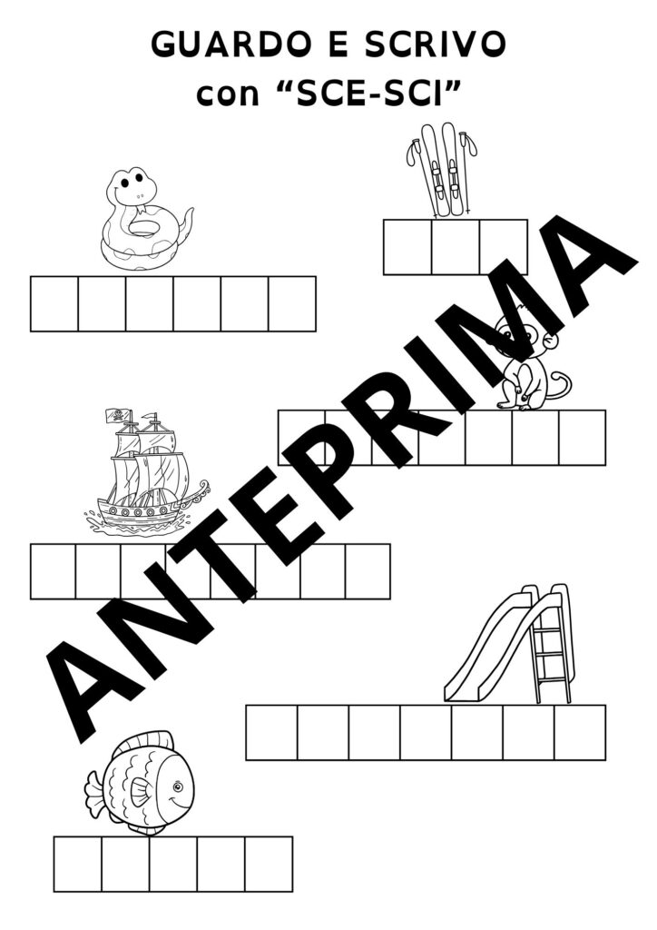 SCHEDA IMMAGINE-PAROLA "SCE-SCI" • Edudoro