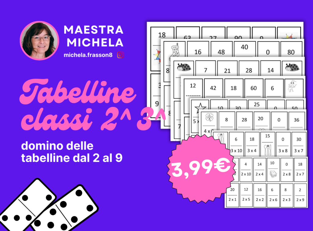 Domino delle tabelline • Edudoro