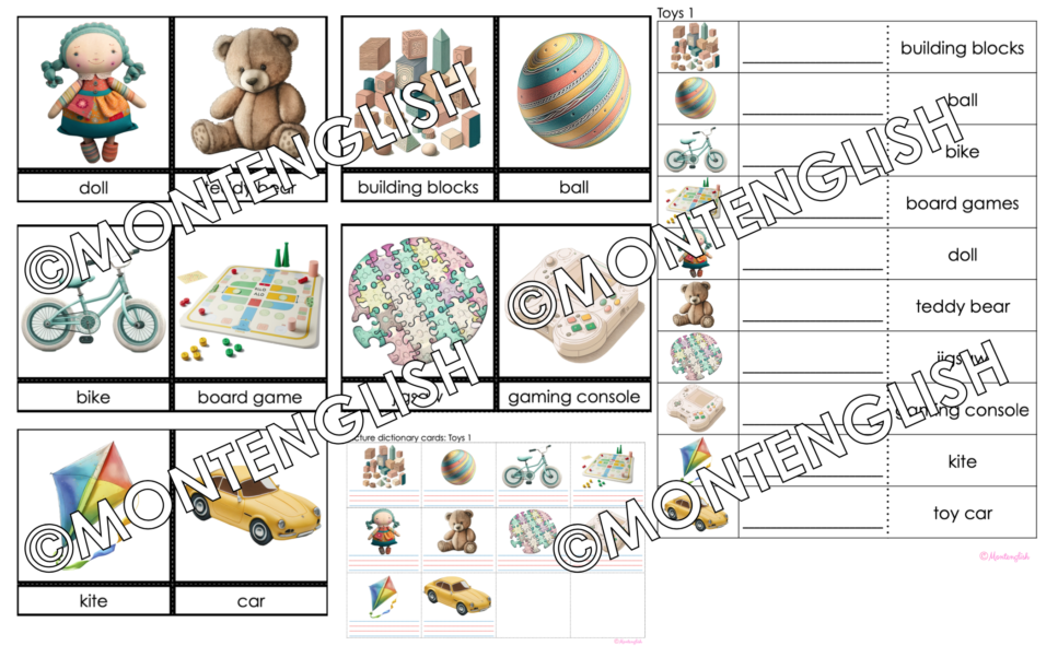 Vocabulary Enrichment Set: Toys 1 • Edudoro