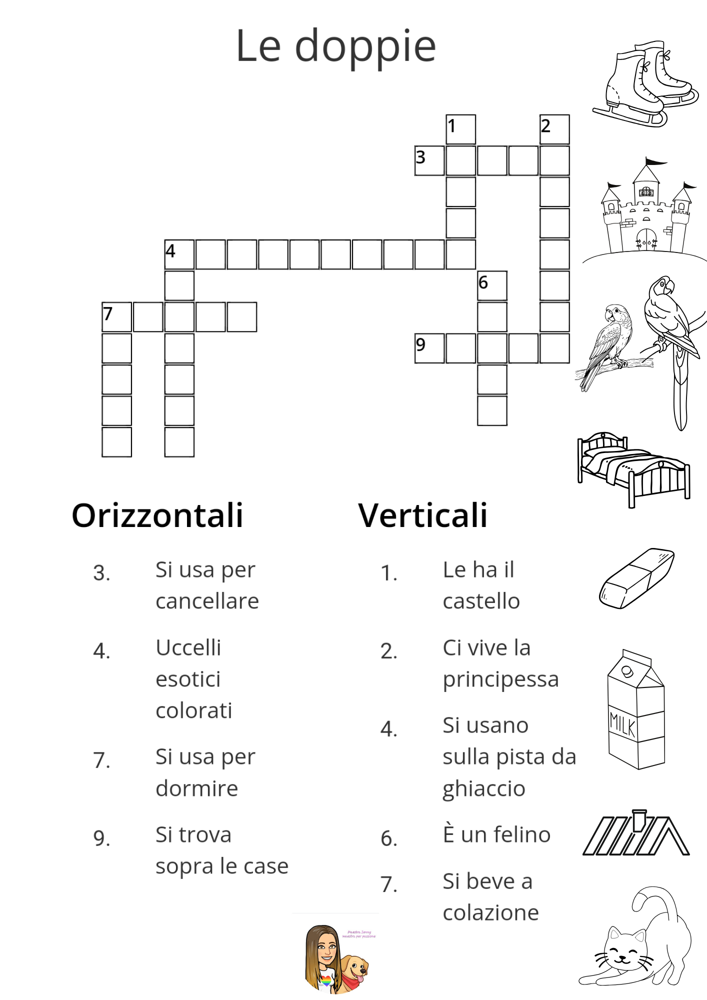 Cruciverba delle doppie • Edudoro