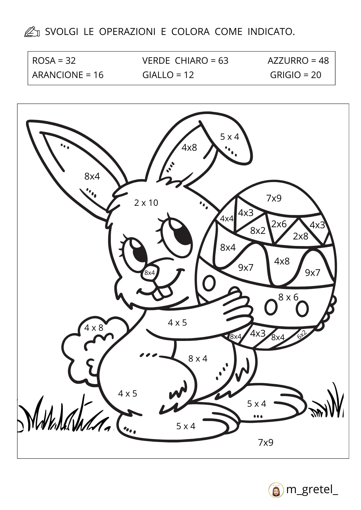 PASQUA E TABELLINE • Edudoro