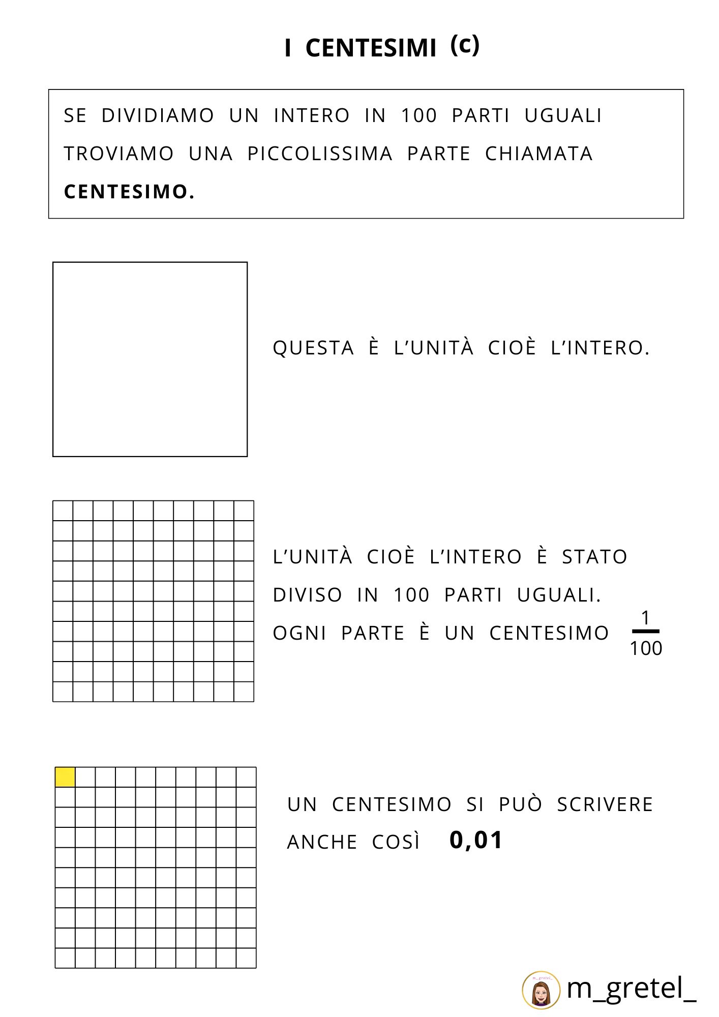 I NUMERI DECIMALI: I CENTESIMI • Edudoro