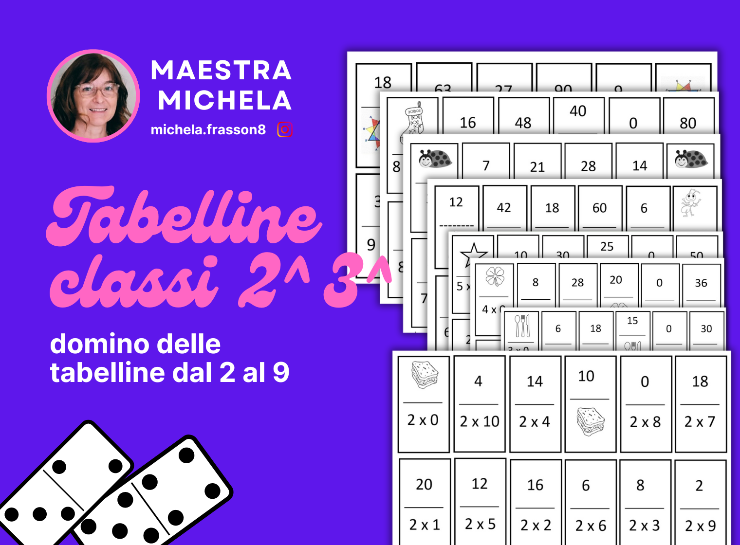 Domino delle tabelline • Edudoro