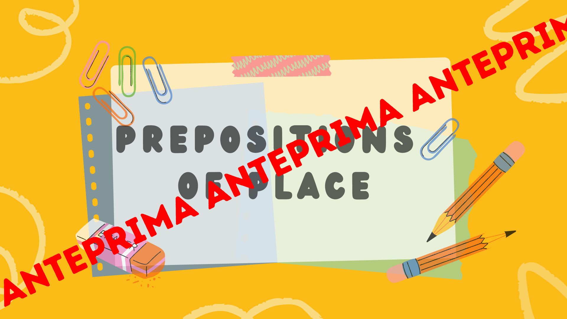 Let's play with prepositions of place! • Edudoro