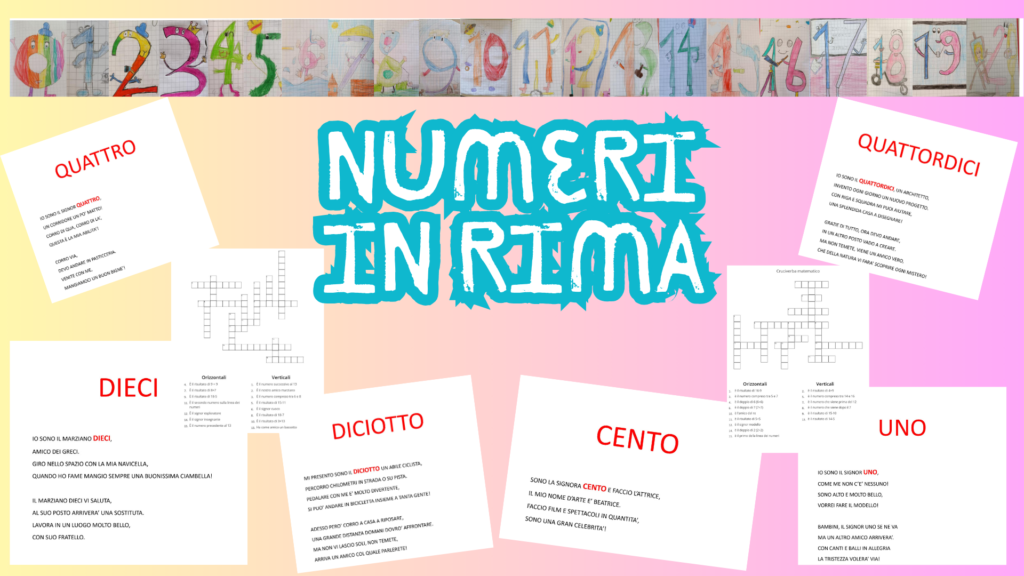 Numeri in rima: filastrocche, disegni, cruciverba e linea dei numeri ...