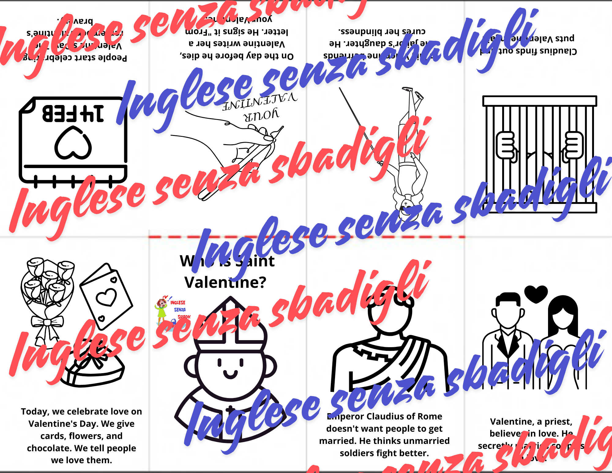 Saint Valentine one-page book • Edudoro