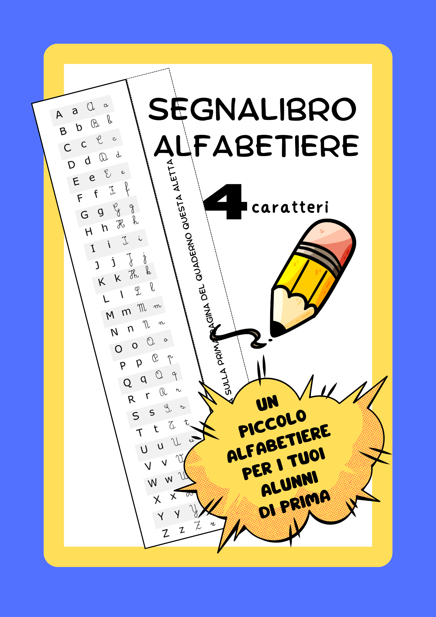 Segnalibro alfabetiere 4 caratteri • Edudoro