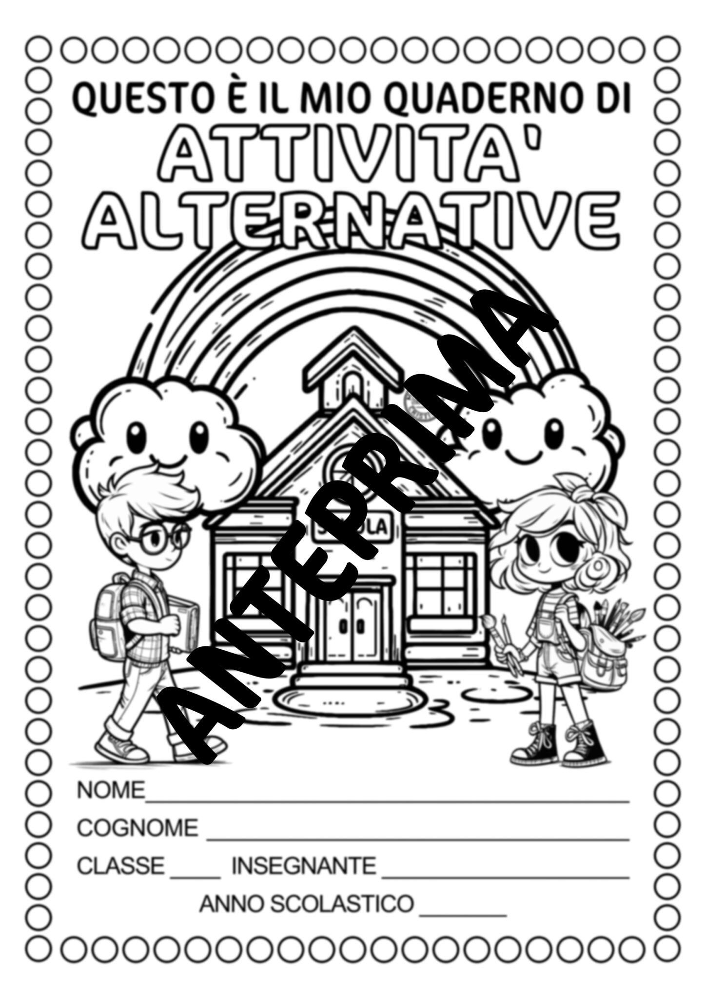 COPERTINA QUADERNO DI ATTIVITA' ALTERNATIVE SCUOLA PRIMARIA • Edudoro