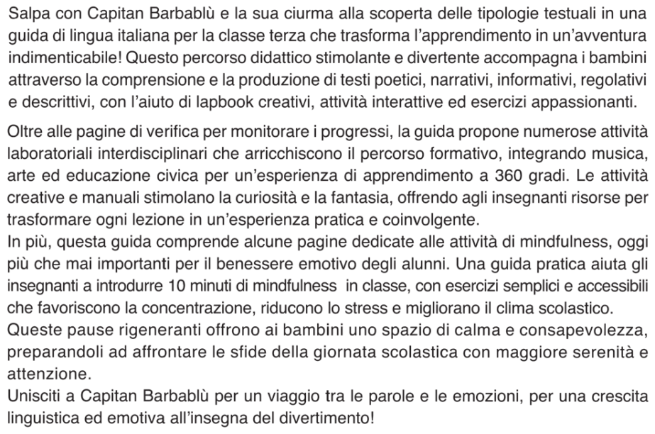 GUIDA DIDATTICA di italiano : Navigando con Capitan Barbablù in un mare ...