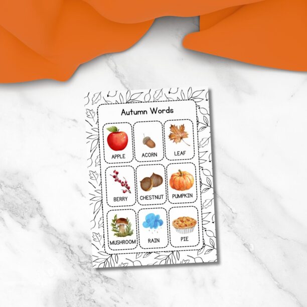 Parole d'autunno in inglese - Flashcards da ritagliare • Edudoro
