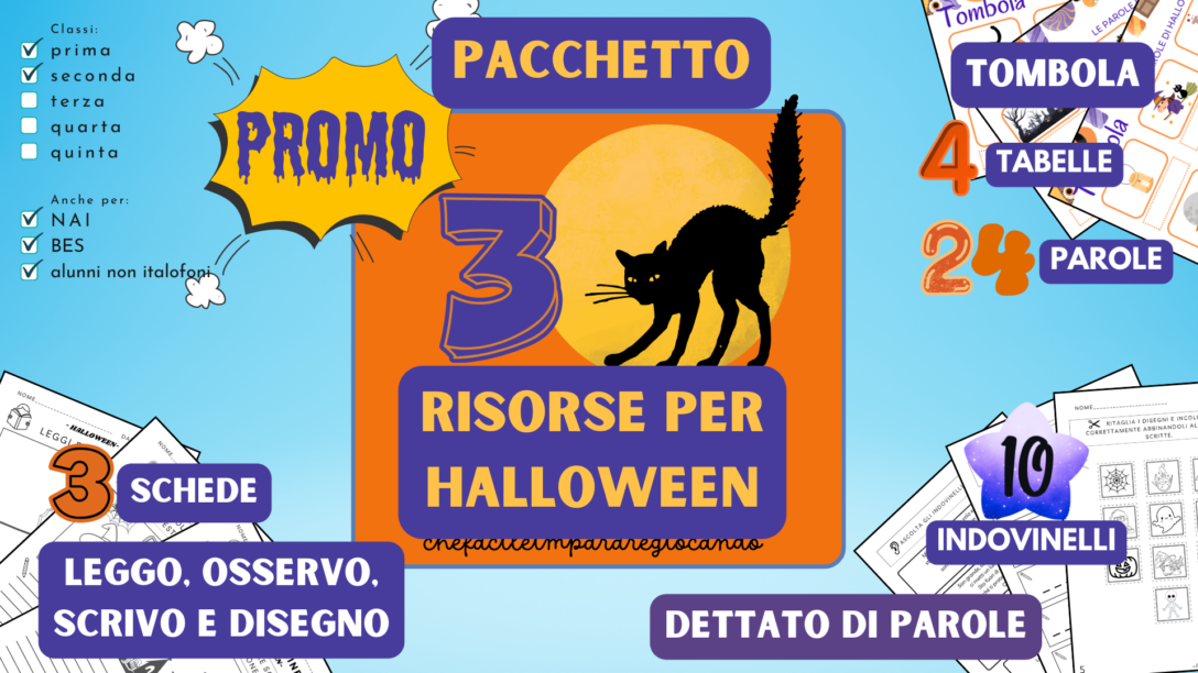 3 RISORSE UTILI PER HALLOWEEN: 1 TOMBOLA - 1 DETTATO DI PAROLE CON ...
