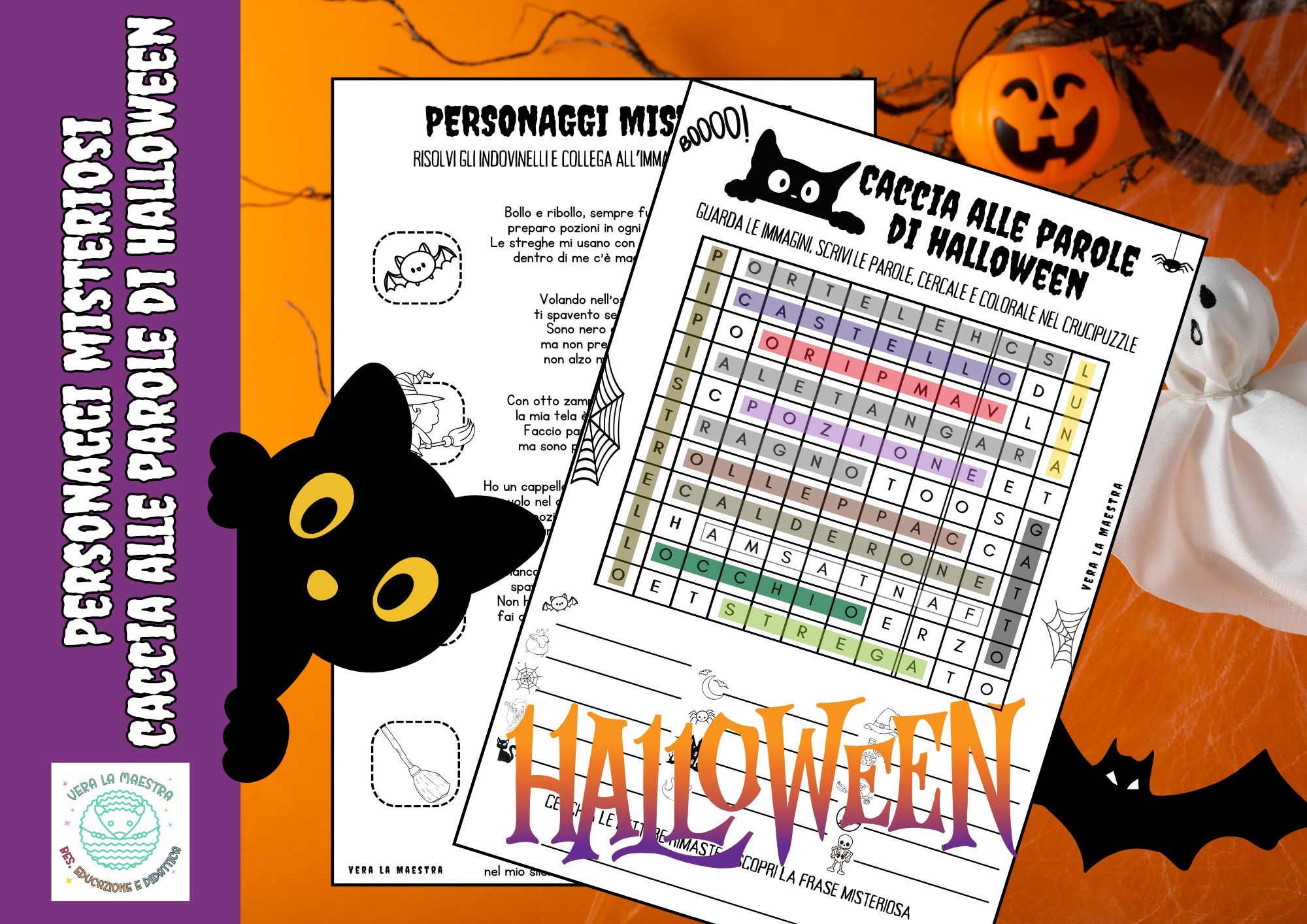 Personaggi misteriosi. Attività di Halloween. Italiano in classe 2-3 ...