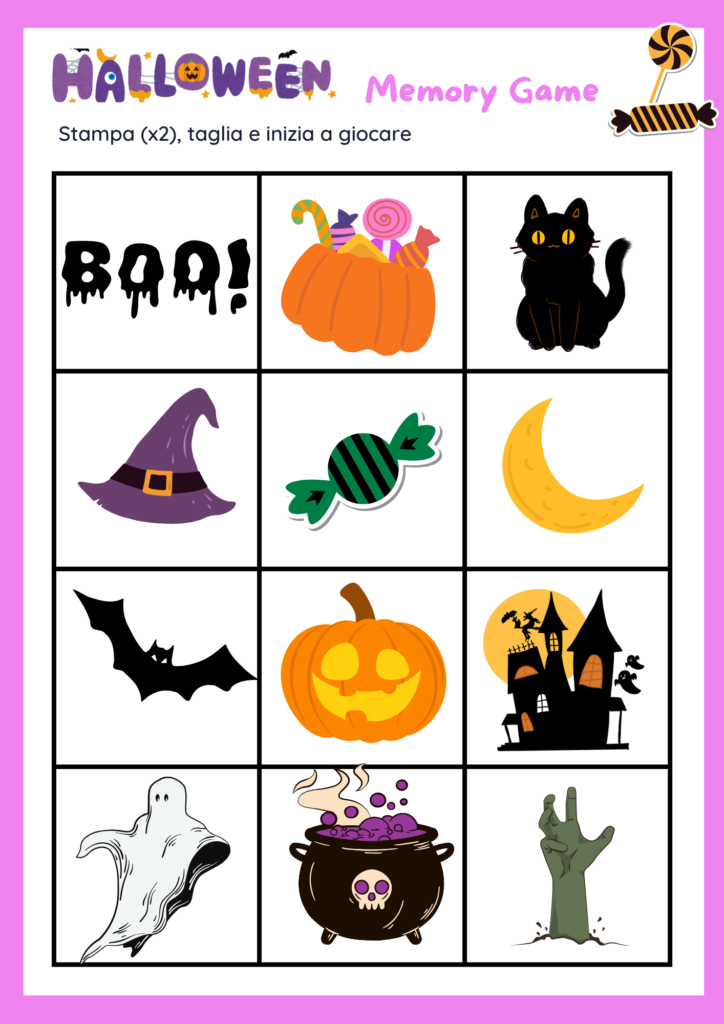 Halloween - memory game • Edudoro
