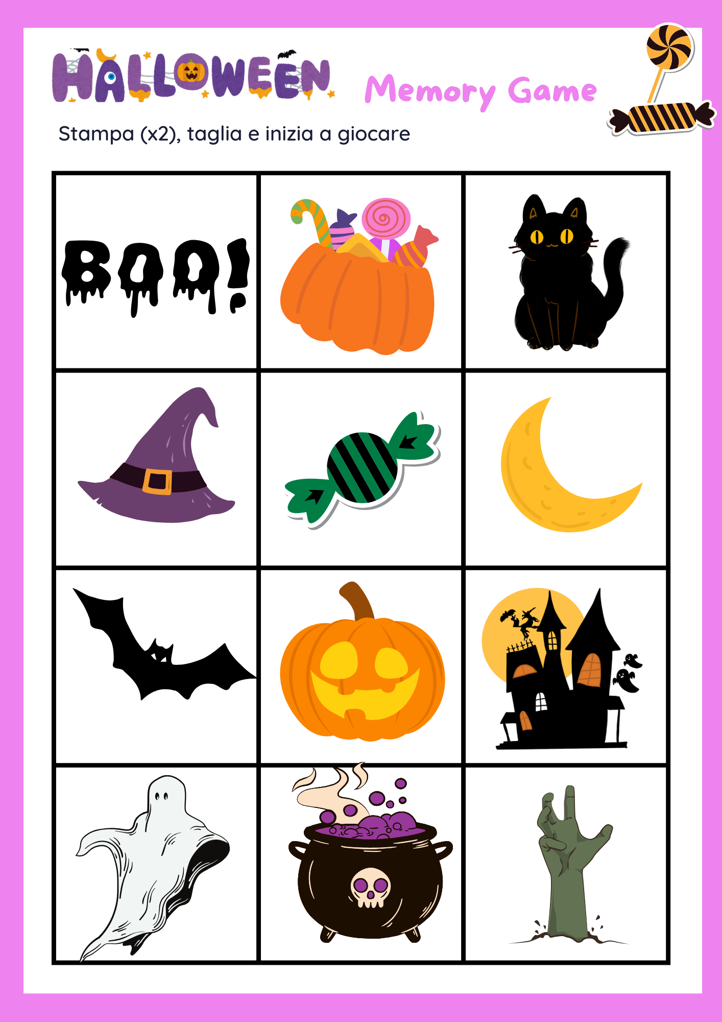 Halloween - memory game • Edudoro