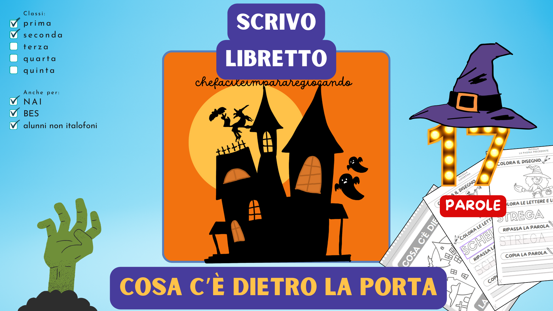 HALLOWEEN PAROLE - SCRIVERE LEGGERE - COSTRUISCO IL LIBRETTO DELLE ...