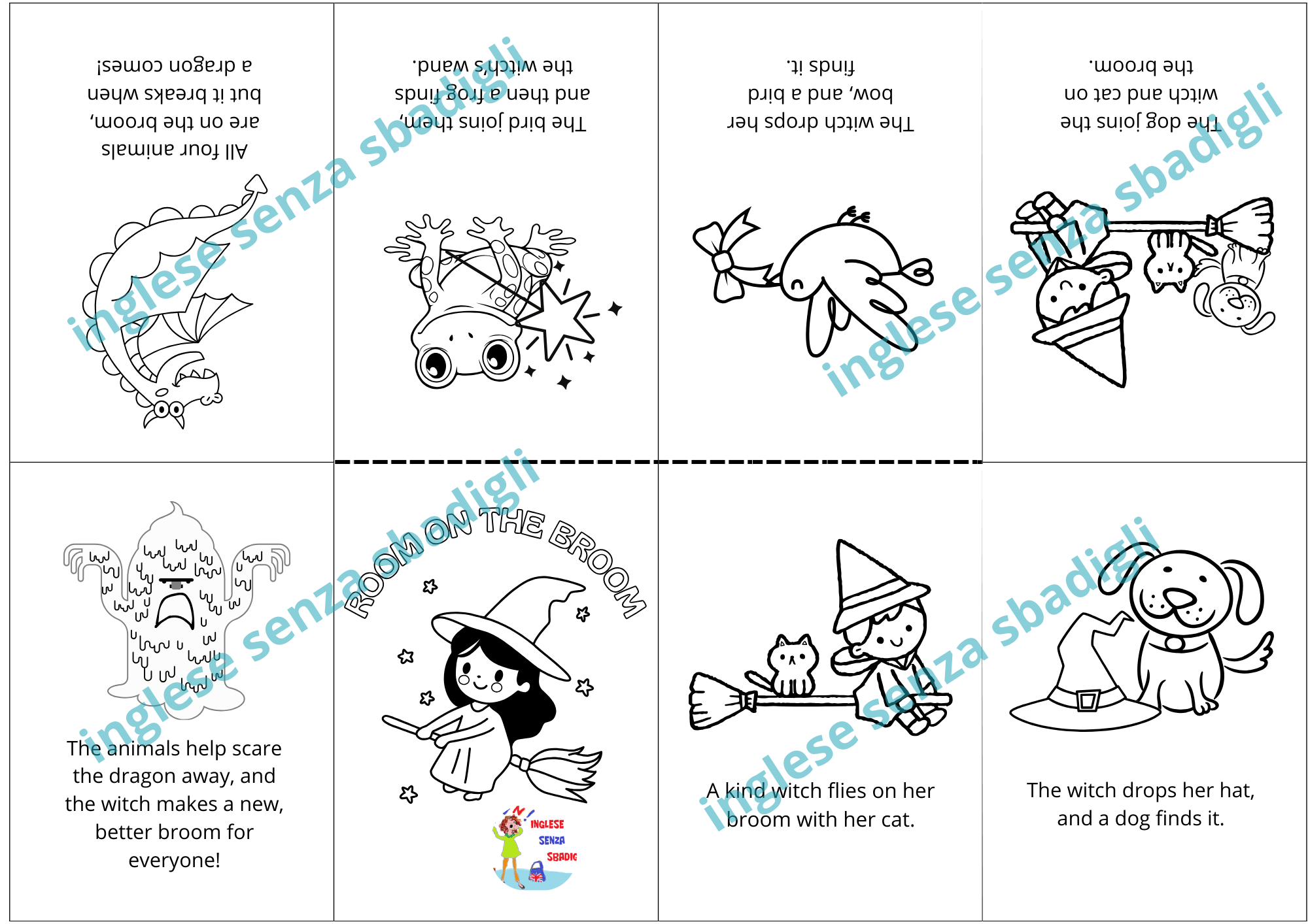 Halloween stories - "Room on the Broom" mini book • Edudoro