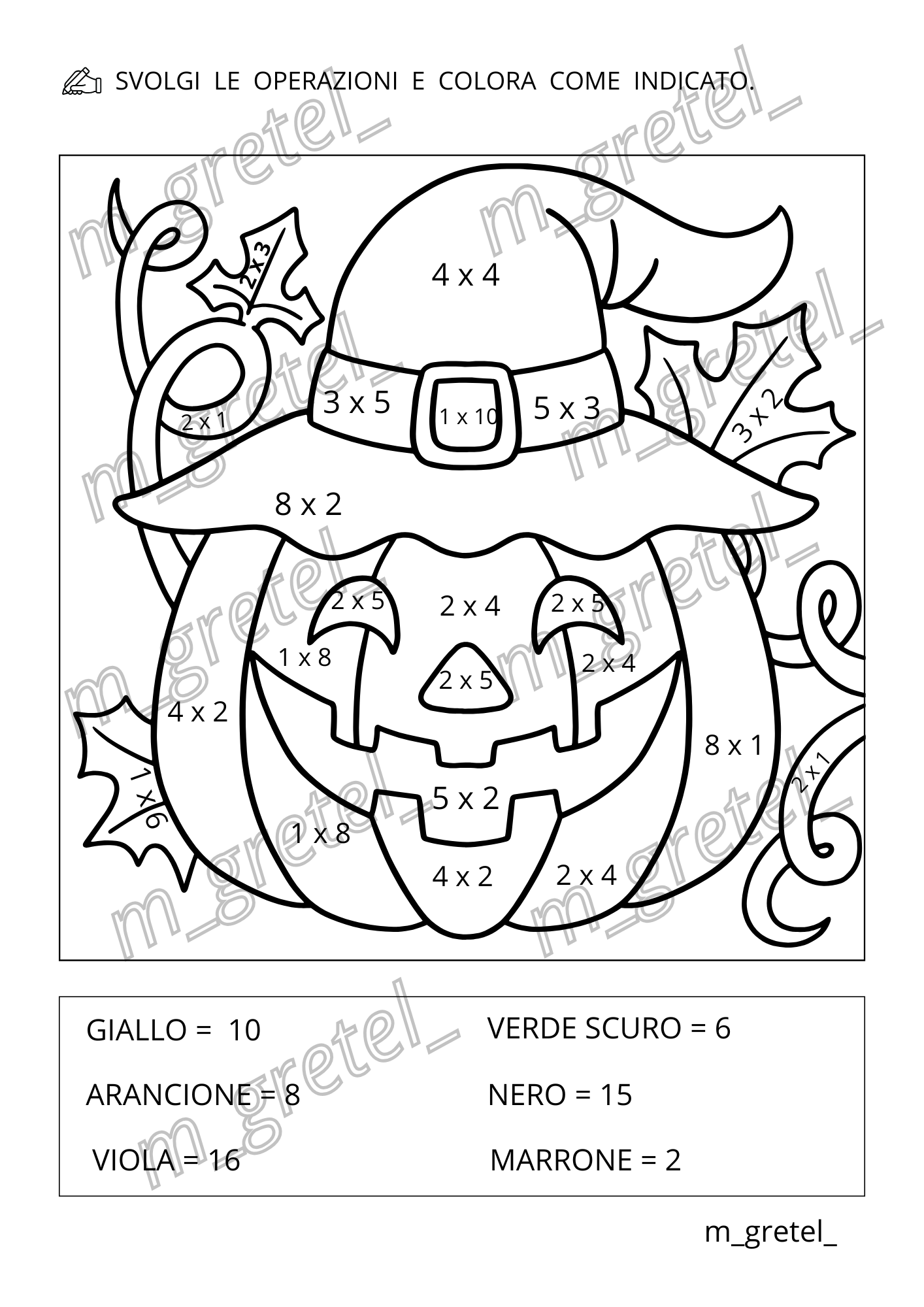 TABELLINE E HALLOWEEN • Edudoro