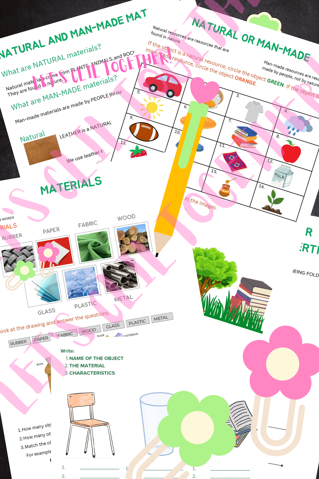 Clil - Primary School - Technology; Natural-Man-made-Materials ...