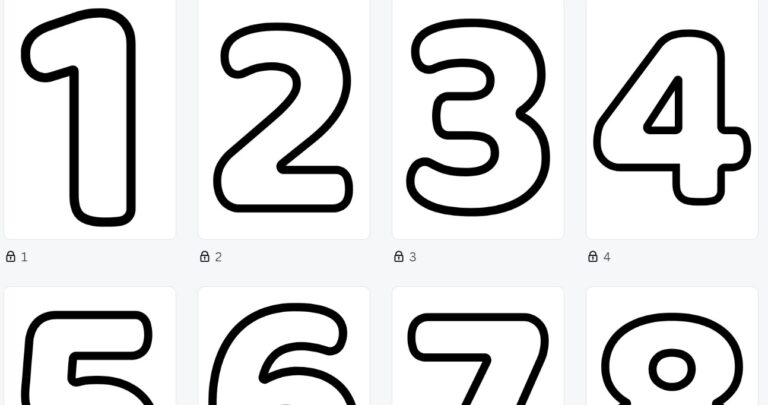 Poster dei numeri da 1 a 20 • Edudoro