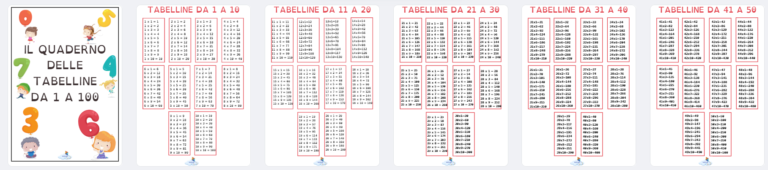 IL NUOVO QUADERNO DELLE TABELLINE • Edudoro