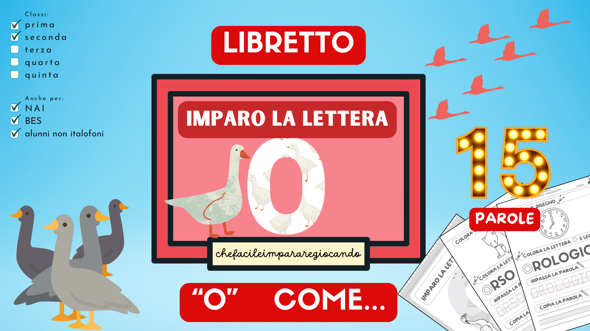 LE VOCALI - LA LETTERA O – LIBRETTO DI ARRICCHIMENTO LESSICALE – VIDEO ...