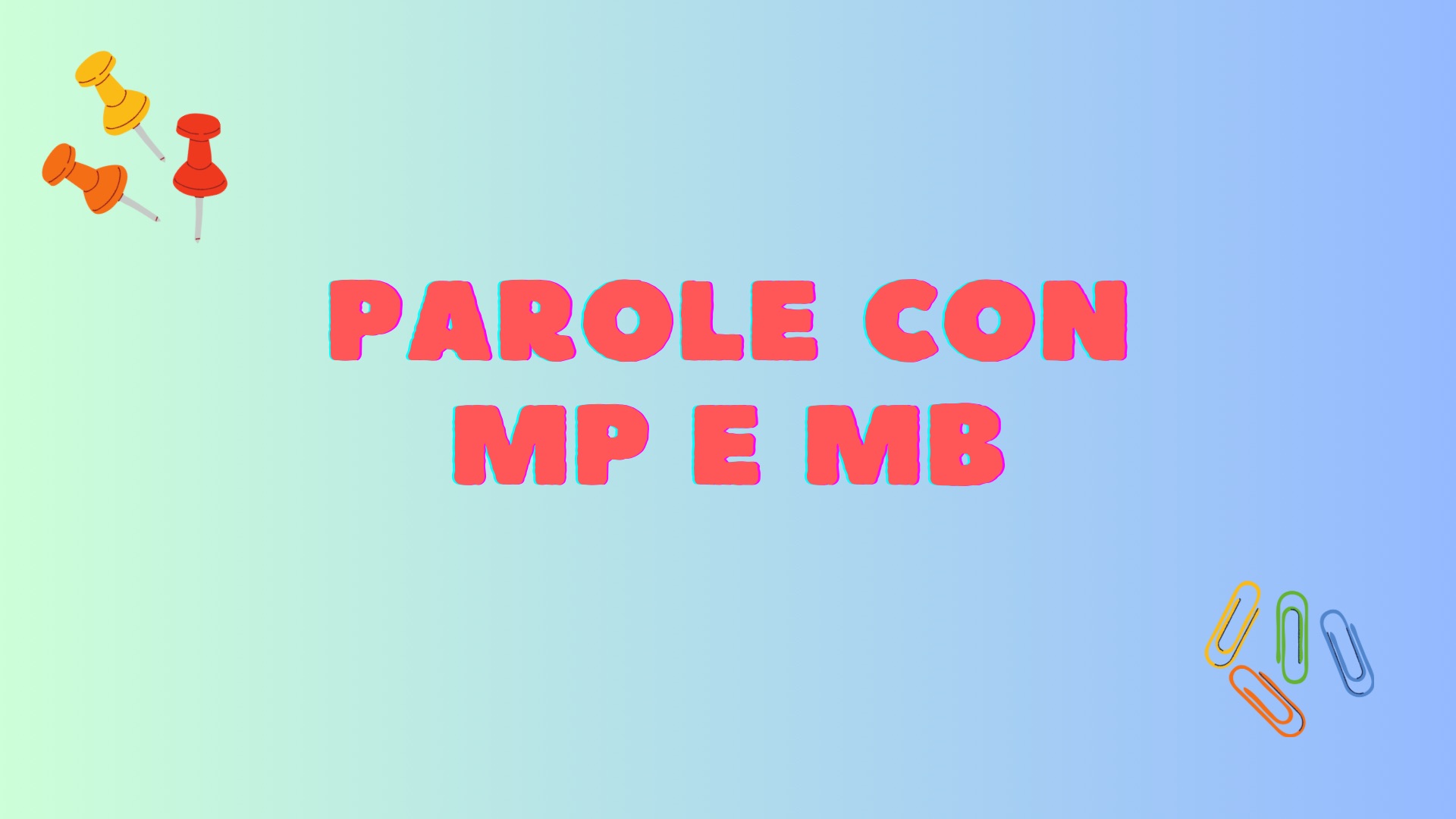 Parole con mp e mb • Edudoro