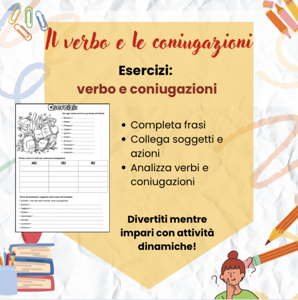Il verbo e le coniugazioni - classe terza • Edudoro