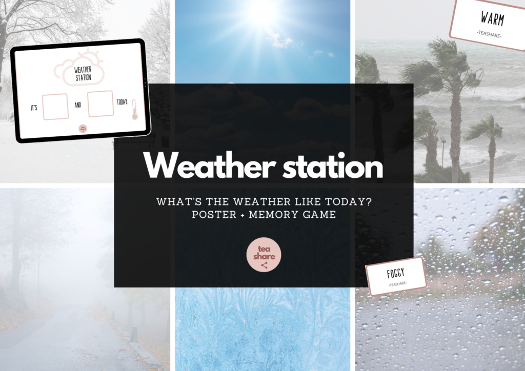 Weather station POSTER + MEMORY game • Edudoro