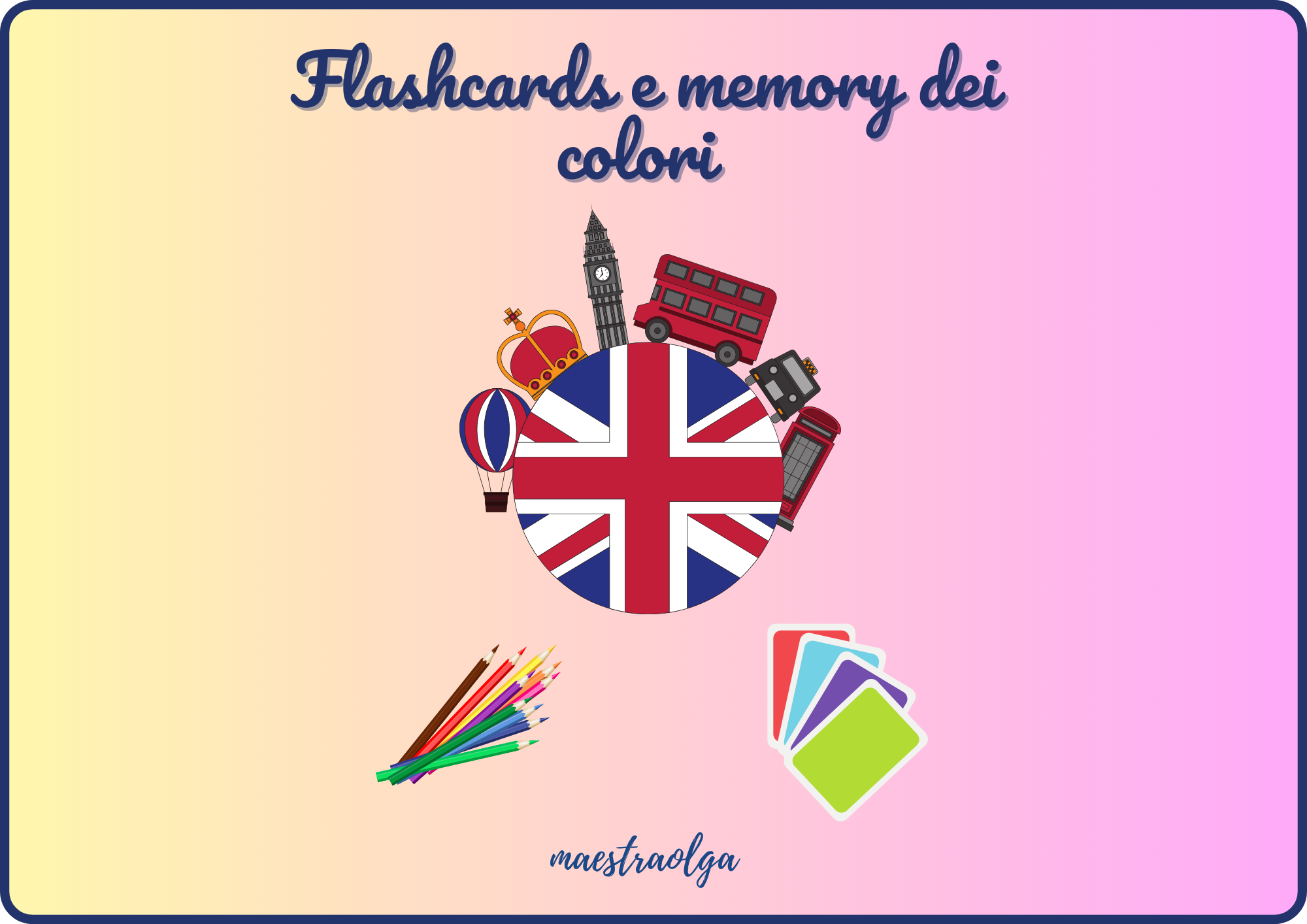 Flashcards e memory dei colori in inglese! • Edudoro