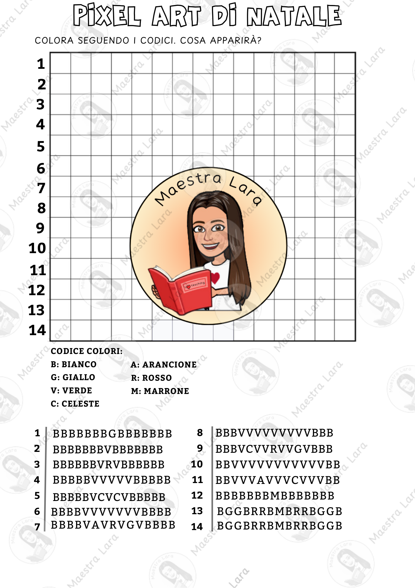 Pixel art di Natale • Edudoro