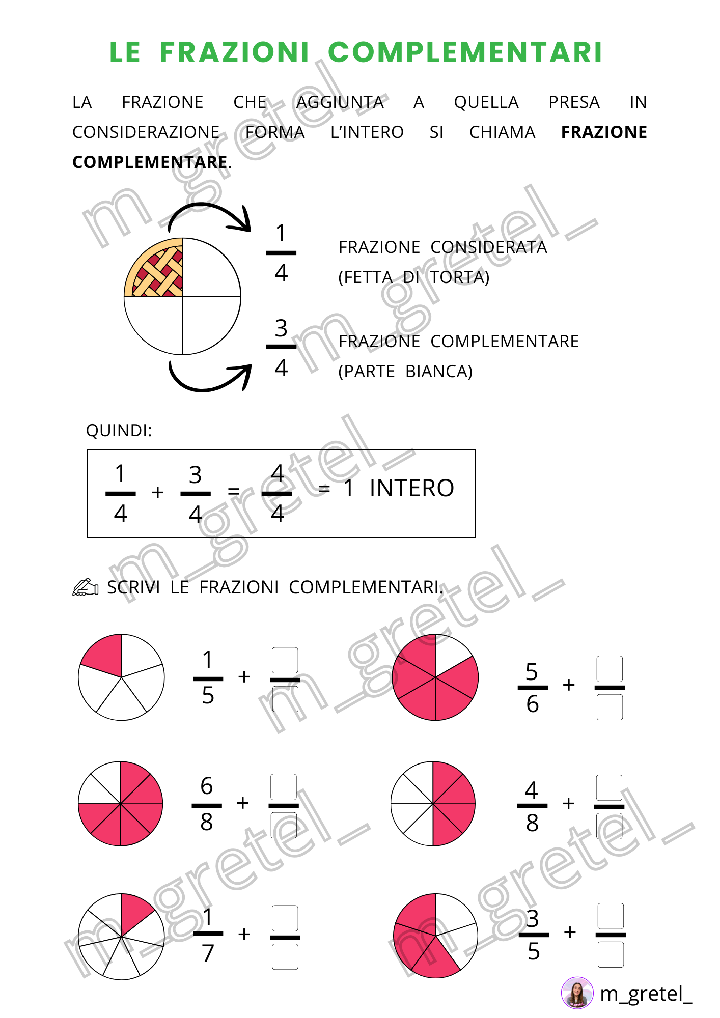 FRAZIONI COMPLEMENTARI • Edudoro