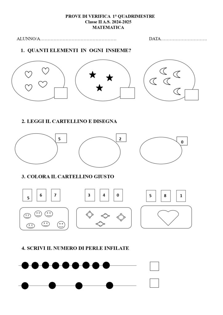 Verifica di matematica per alunni con BES • Edudoro