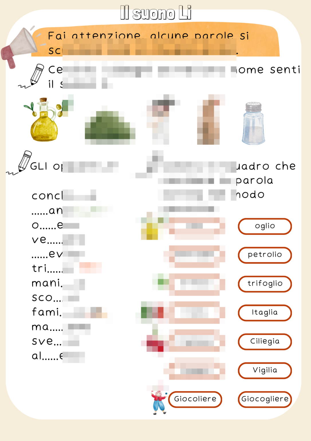 Il suono “gl” e "li" • Edudoro