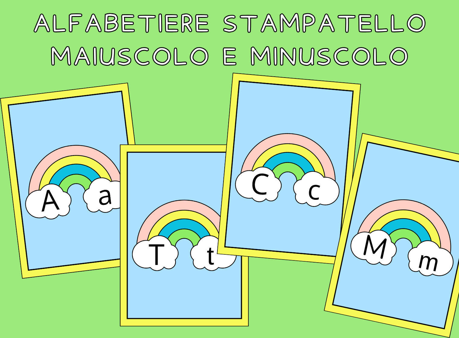 Alfabetiere stampatello maiuscolo e minuscolo • Edudoro