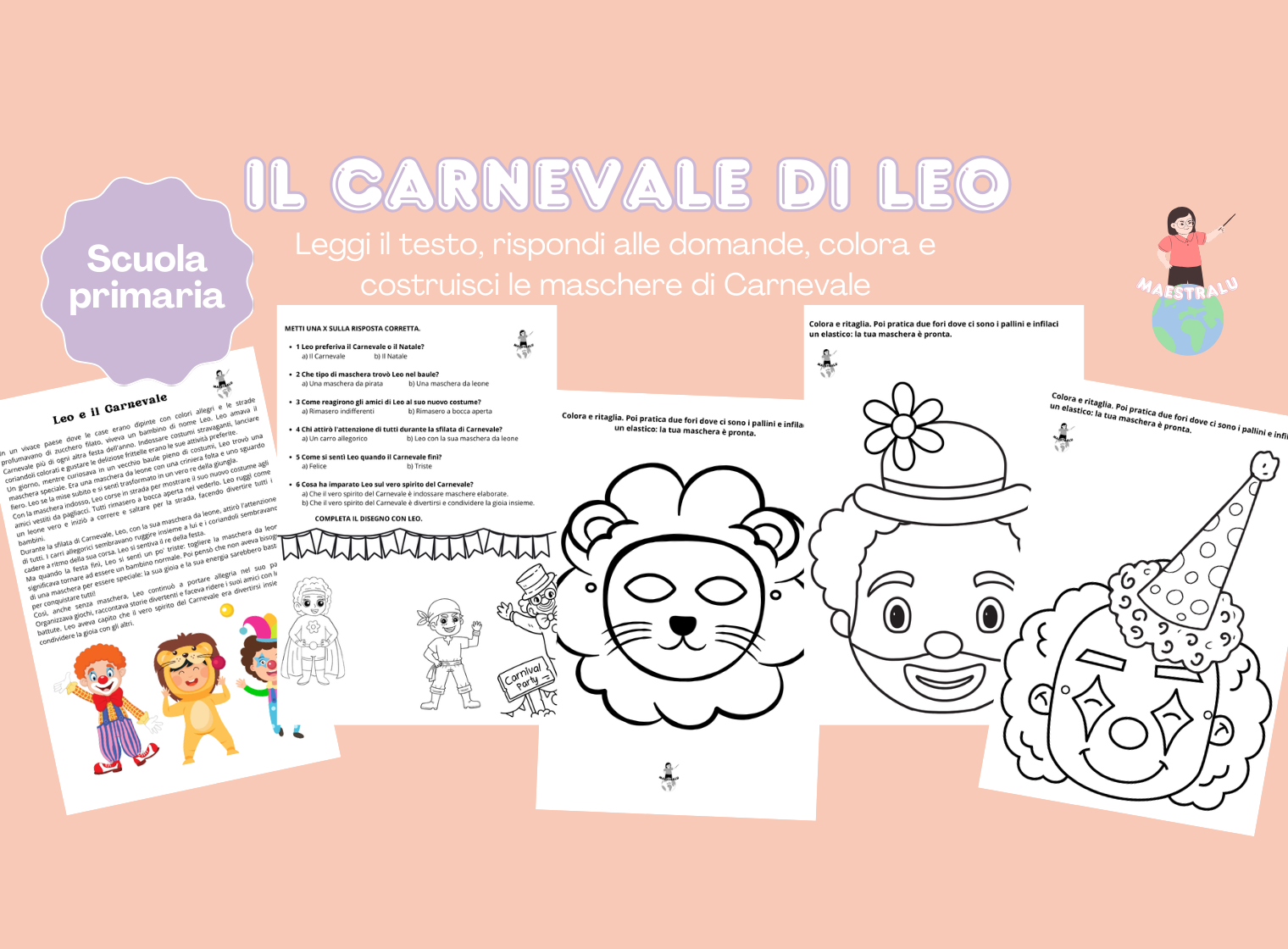 Carnevale: lettura e comprensione del testo, costruzione maschera ...