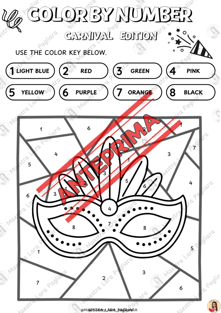 Color by number - Carnival edition • Edudoro