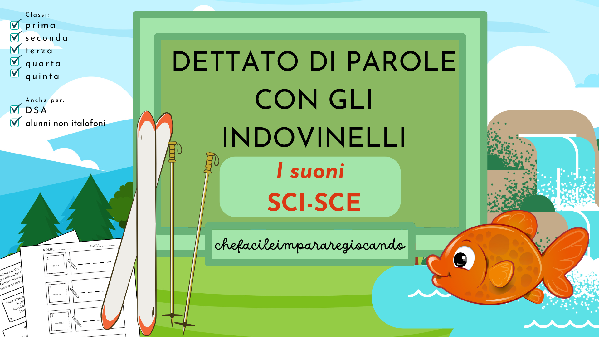 DETTATO DI PAROLE CON GLI INDOVINELLI: I SUONI SCI-SCE • Edudoro